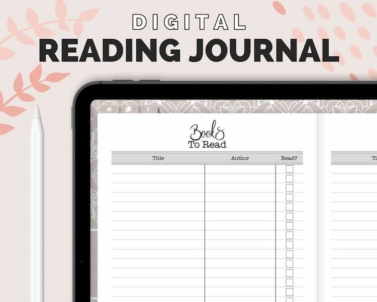 Boost Your Reading Game with Our Digital Reading Journal for Goodnotes ...
